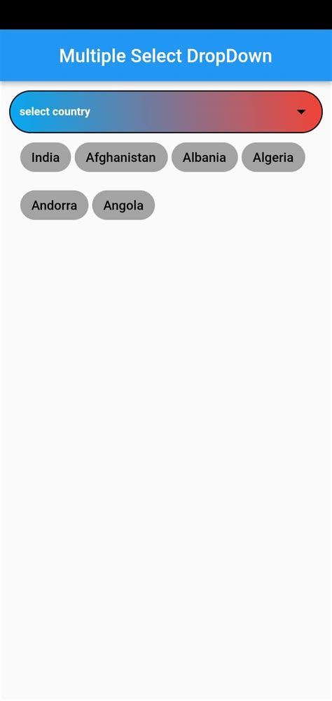 Multiple Select Dropdown In Flutter Do Somthings