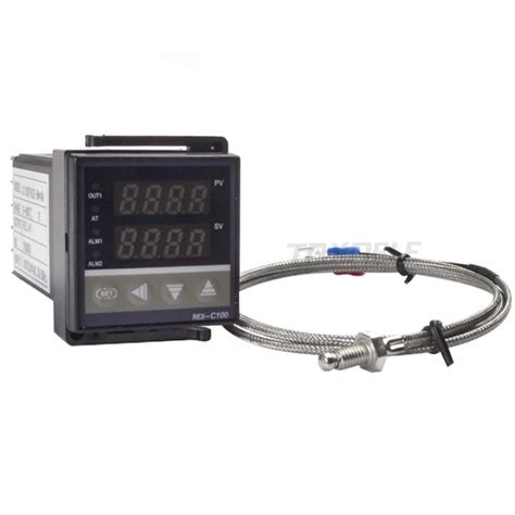 Digital Pid Temperature Controller Rex C100 Rex C100 Thermostat Relay Output 1m 2m K Type
