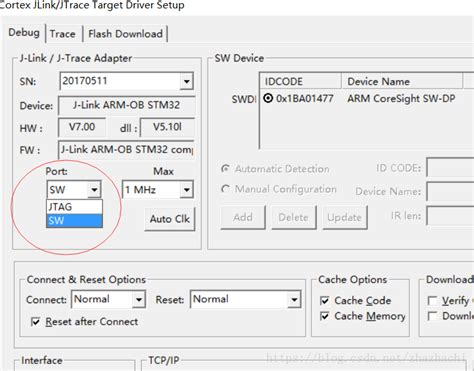 keil5仿真下载出现no crotex m device found in jtag chain please check the jtag