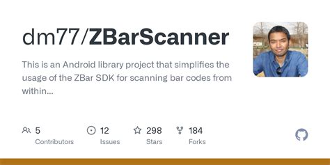 Github Dm77zbarscanner This Is An Android Library Project That