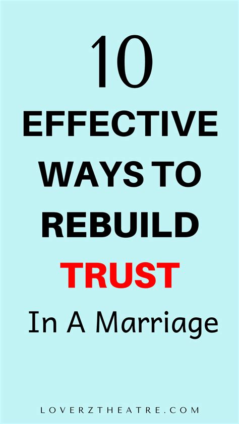 10 Effective Ways To Rebuild Trust In A Marriage In 2024 Rebuilding
