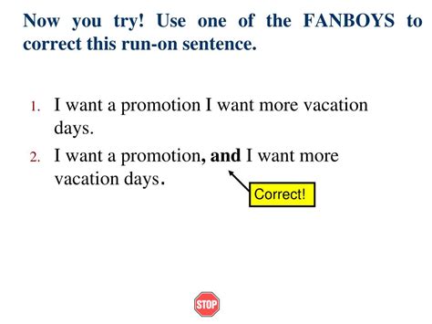 PPT Avoiding Run On Sentences Comma Splices PowerPoint Presentation ID