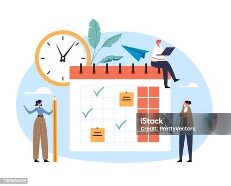일정 계획 주최자 마감일 일일 캘린더 체크리스트 조직 마감일 개념 벡터 플랫 그래픽 디자인 일러스트레이션 일러스트레이션에 대한 스톡 벡터 아트 및 기타 이미지 Istock