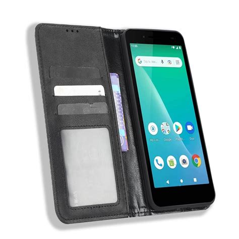 For Unimax UMX U696CL Magnetic Buckle Retro Texture Leather Phone Case Black Alexnld Com