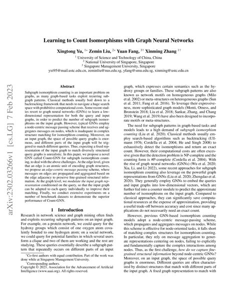 learning to count isomorphisms with graph neural networks deepai