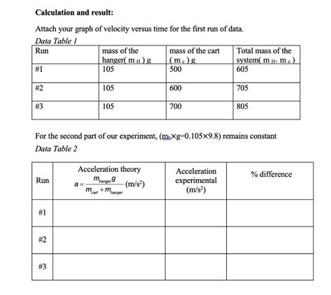 solved calculation and result attach your graph of velocity versus