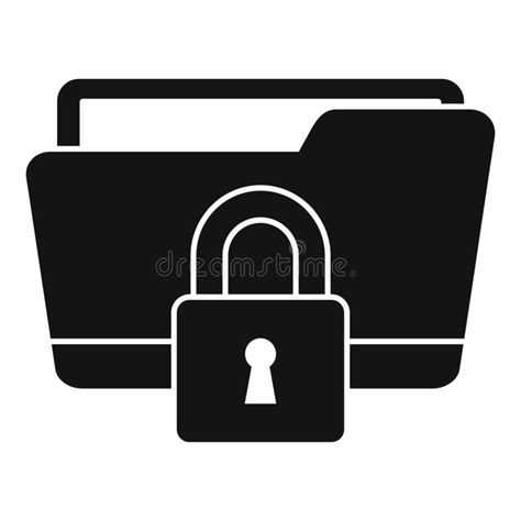 Secured Folder Icon Outline Vector Data Information Stock Vector Illustration Of Close