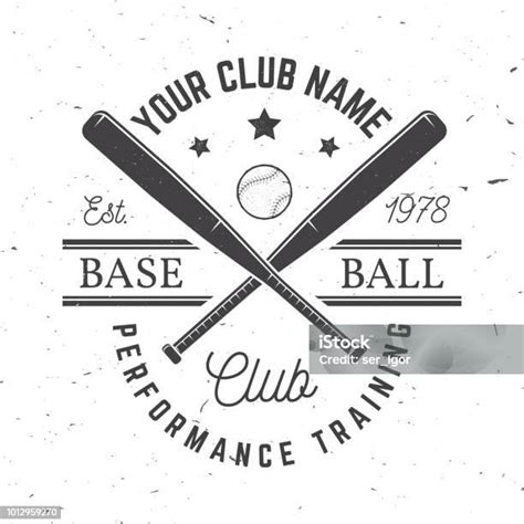야구 클럽 배지입니다 벡터 일러스트입니다 셔츠 또는 로고 인쇄 스탬프 또는 티에 대 한 개념 Championship에 대한 스톡 벡터 아트 및 기타 이미지 Istock