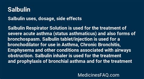 Salbulin Uses Dosage Side Effects Food Interaction And Faq