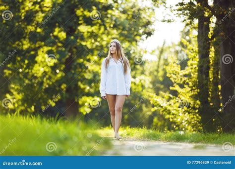 Young Woman In A Park Stock Image Image Of Naked Style 77296839