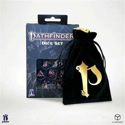 The Bundle Pathfinder Dice Set Avistan Pathfinder Velour Dice Bag Q Workshop