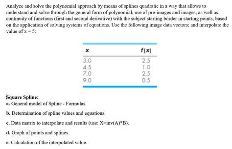 Solved Analyze And Solve The Polynomial Approach By Means Of
