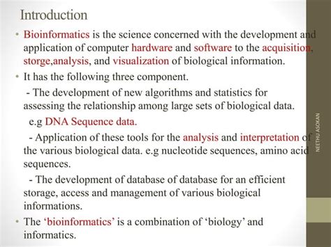 Introduction Of Bioinformatics Pptx