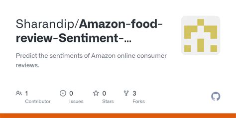 Github Sharandip Amazon Food Review Sentiment Analysis Predict The Sentiments Of Amazon