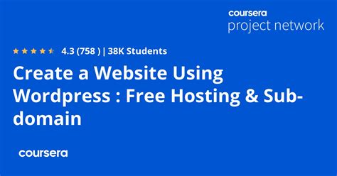 Create A Website Using Wordpress Free Hosting Sub Domain Coursya