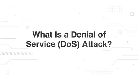 what is a denial of service dos attack palo alto networks