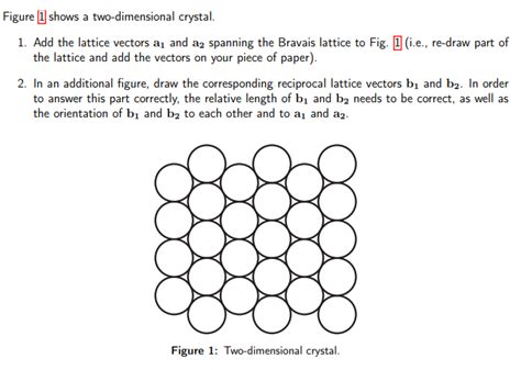 Solved Figure 1 Shows A Two Dimensional Crystal 1 Add The