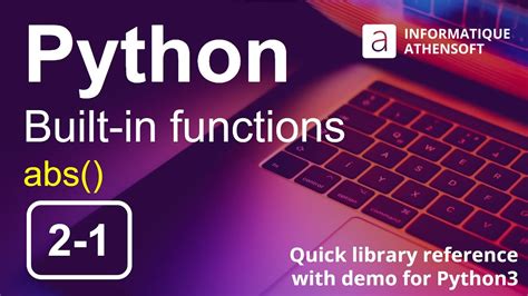Python How To Use Abs Built In Function Quick Library Reference With Demo 2 1 Youtube