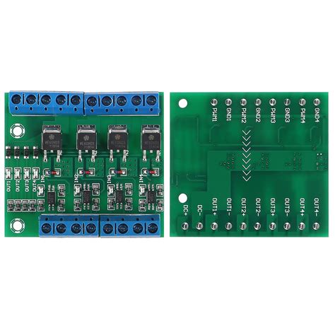 Snapklik Com 3pcs 4 Channel PLC Amplifier Circuit Board MOS FET PWM 3 20V To 3 7 27VDC 10A
