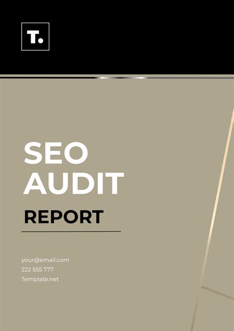 Seo Audit Report Template Edit Online And Download Example
