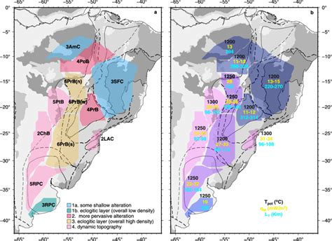 Summary Map Of The Compositional A And Thermal B Variation Across
