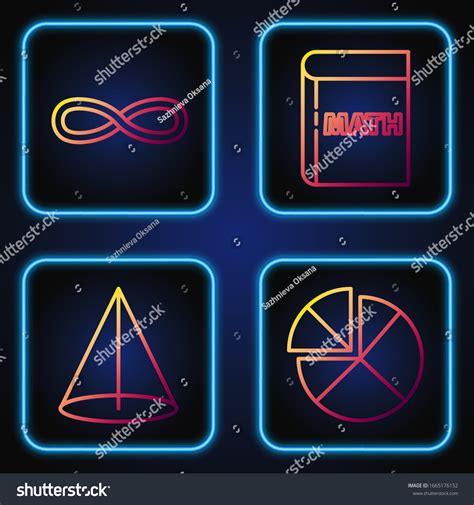 Set Line Abacus Graph Schedule Chart Stock Vector Royalty Free