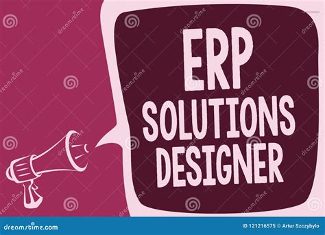 Word Writing Text Erp Solutions Designer Business Concept For Elegant