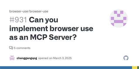 Can You Implement Browser Use As An Mcp Server · Issue 931 · Browser Usebrowser Use · Github