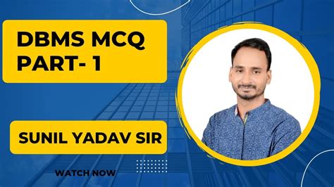Dbms Mcq Part 1 Database Mcq Computeranudeshakcomputerteacher Youtube
