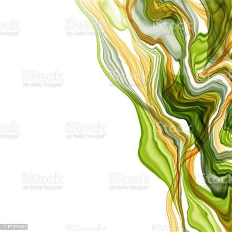 녹색과 노란색 톤의 여름 추상적 인 손으로 그린 수채화 또는 알코올 잉크 배경 트렌디 한 스타일 폴리그래피에 적합합니다 래스터 일러스트 정족에 대한 스톡 벡터 아트 및 기타