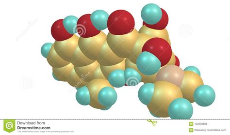 Doxycycline Molecular Structure Isolated On White Stock Illustration Illustration Of