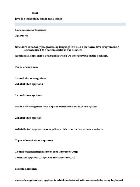 My Java Notes Pdf Class Computer Programming Method Computer