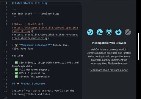 Unspecified Web Container Support For Mobile Chrome Or Not · Issue 637 · Stackblitz