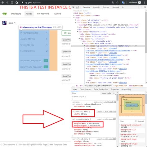 Ui Issues Page Side Menu Width · Issue 8350 · Go Giteagitea · Github