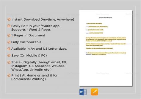 FREE Sample Office Memo Templates In PDF MS Word