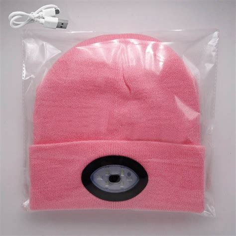 Led Knit Hat Usb Rechargeable 6 Color Light Hat Ke Vicedeal