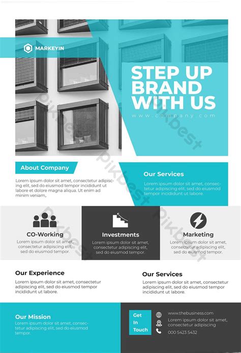 기업 비즈니스 전단 포스터 전단지 템플릿 브로셔 커버 디자인 A4 크기 Png Eps 무료 다운로드 Pikbest