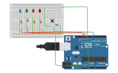 Circuit Design Leds Con Push Boton Tinkercad