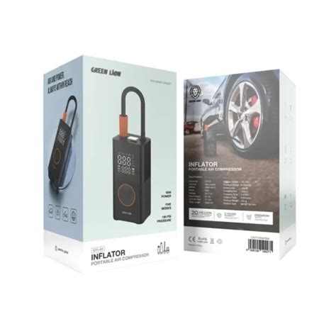 Green Lion Gti 01 Inflator Portable Air Compressor Black Casezone