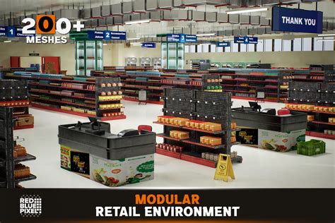 Modular Retail Environment D Environments Unity Asset Store