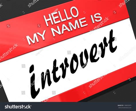 Hello My Name Introvert On Name Stock Illustration 128052875