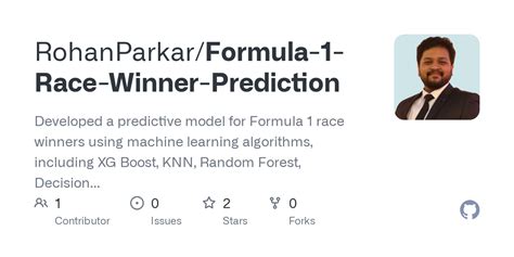 github rohanparkar formula 1 race winner prediction developed a