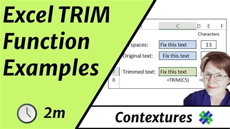 Remove Spaces With Excel Trim Function Youtube