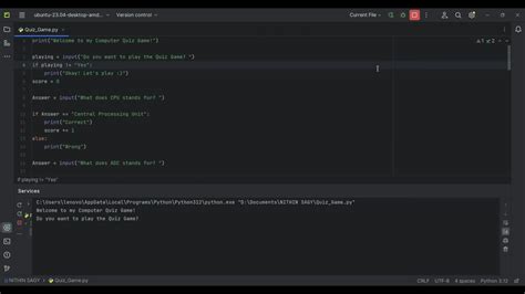 nithin sagy on linkedin python pythonprogramming project quizgame