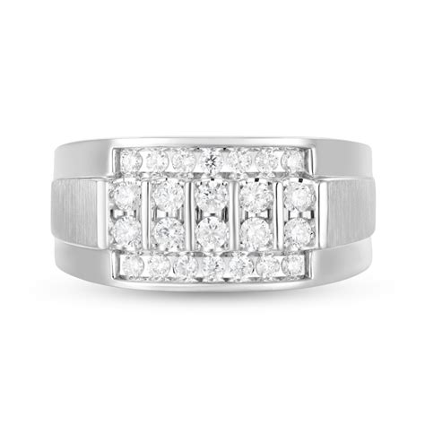 34 Ct Tw Diamond Multi Row Column Ring In 10k White Gold Zales