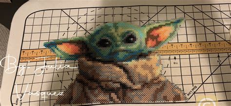 Grogu With Yummy Frog Perler Ph