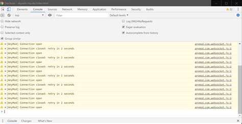 AnyMod Warning Messages Websocket JS In The Console AnyMod Community
