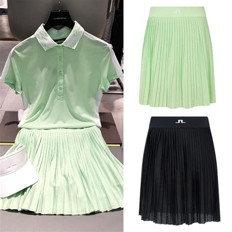 여성용 골프 드레스 얇은 명주 그물 플리츠 하프 스커트 프린트 짧은 스커트 야외 패션 봄 및 여름 Aliexpress