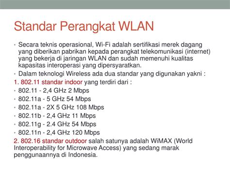 PPT PERANGKAT W LAN PowerPoint Presentation Free Download ID 4277110