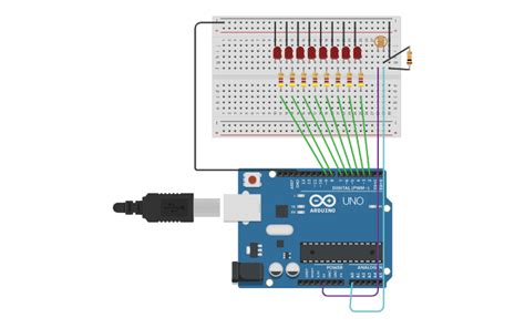 Circuit Design Photoresistor Tinkercad